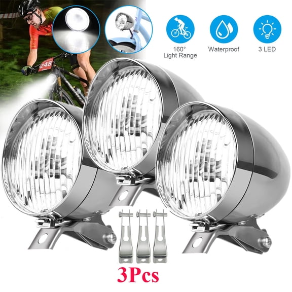Metal Vintage Bike LED Light Headlight Front Retro - Walmart.com