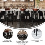 Flash Furniture Wright 31.875"H Square Full Back Restaurant Dining ...