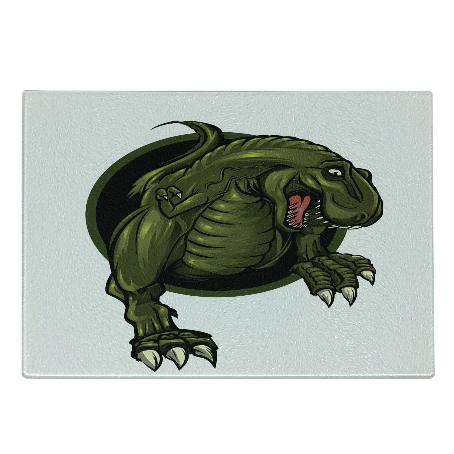 Jurassic Cutting Board, Roaring T-rex Mascot Animal Horror Wildlife ...