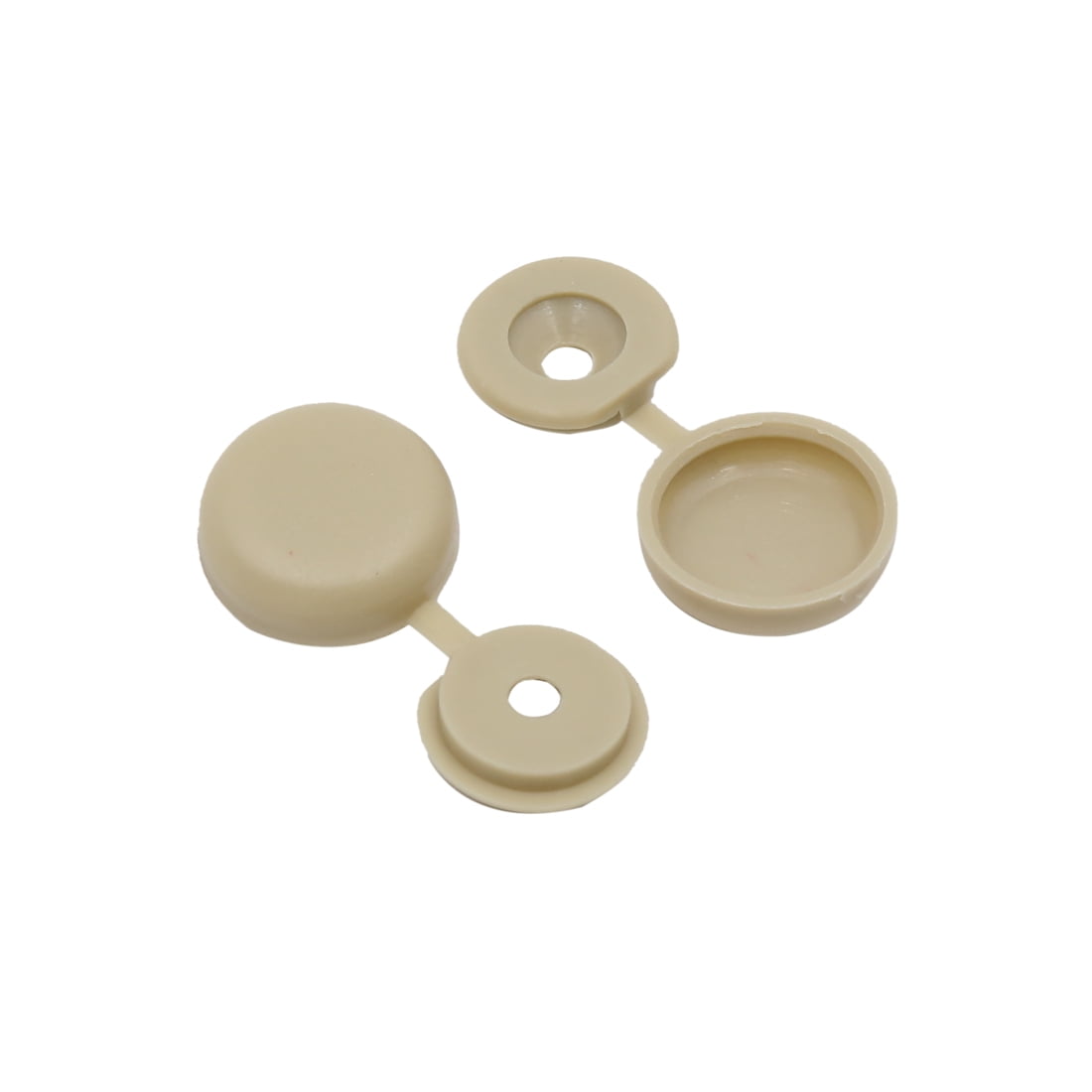 Unique Bargains 30pcs Khaki Hinged Plastic Clips Screw Fold Caps Cover ...