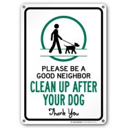 Please Clean Up After Your Dog Pooping Sign - Walmart.com