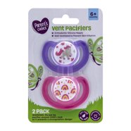 Parent's Choice Silicone Pacifiers, 0+ Months, 2 Counts (Colors May ...