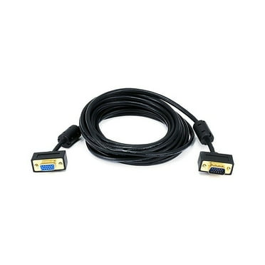 Orcaa Black Blue VGA 15 Pin Male to Male Computer Monitor Cable Wire ...