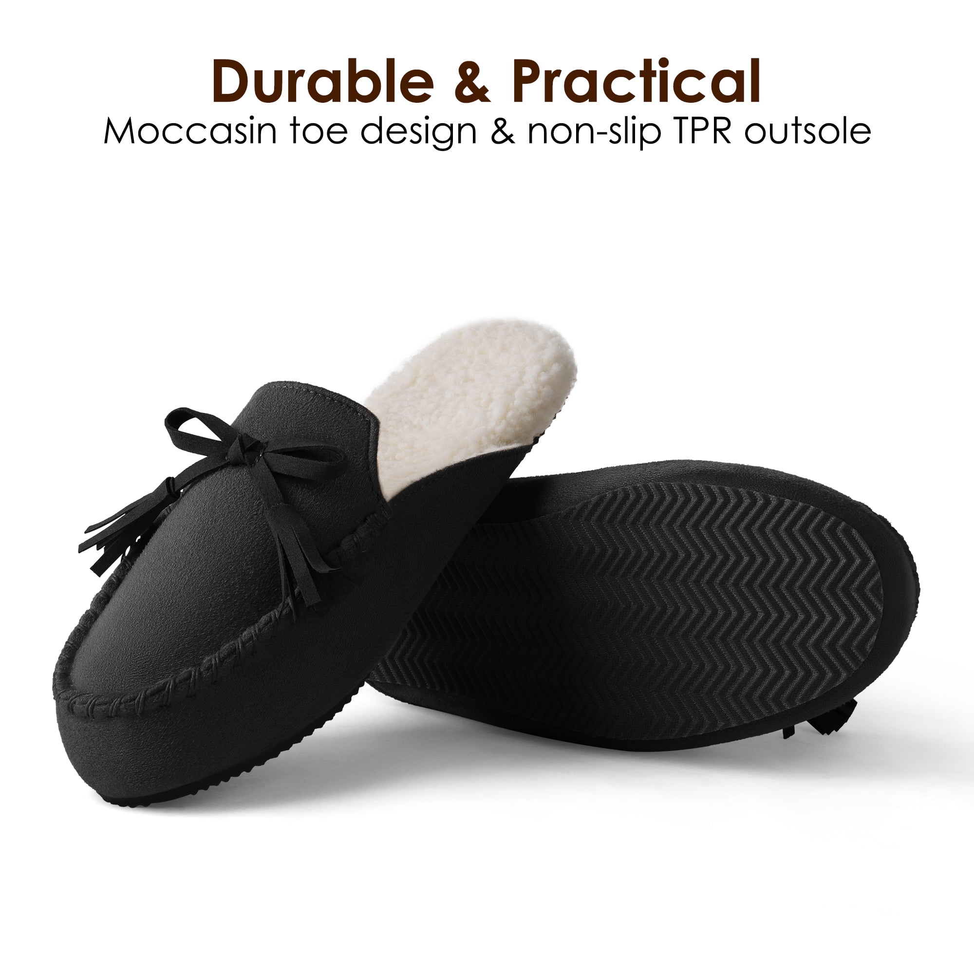 Buy Dream Pairs Women's Memory Foam Moccasin Cozy House Slippers with Fuzzy and Warm Sherpa ...