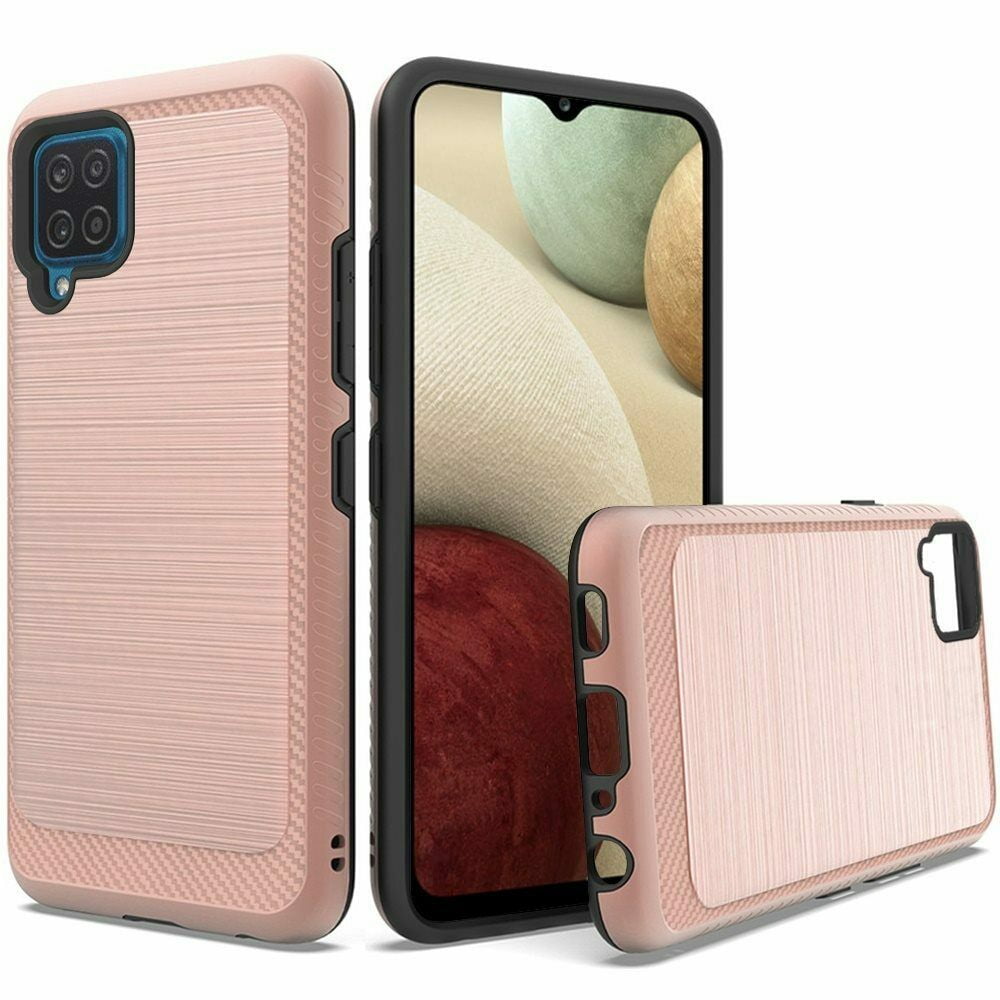 Kaleidio Case For Samsung Galaxy A12 5G [Metallic Armor] Lightweight Hybrid [Shockproof] 2-Piece ...