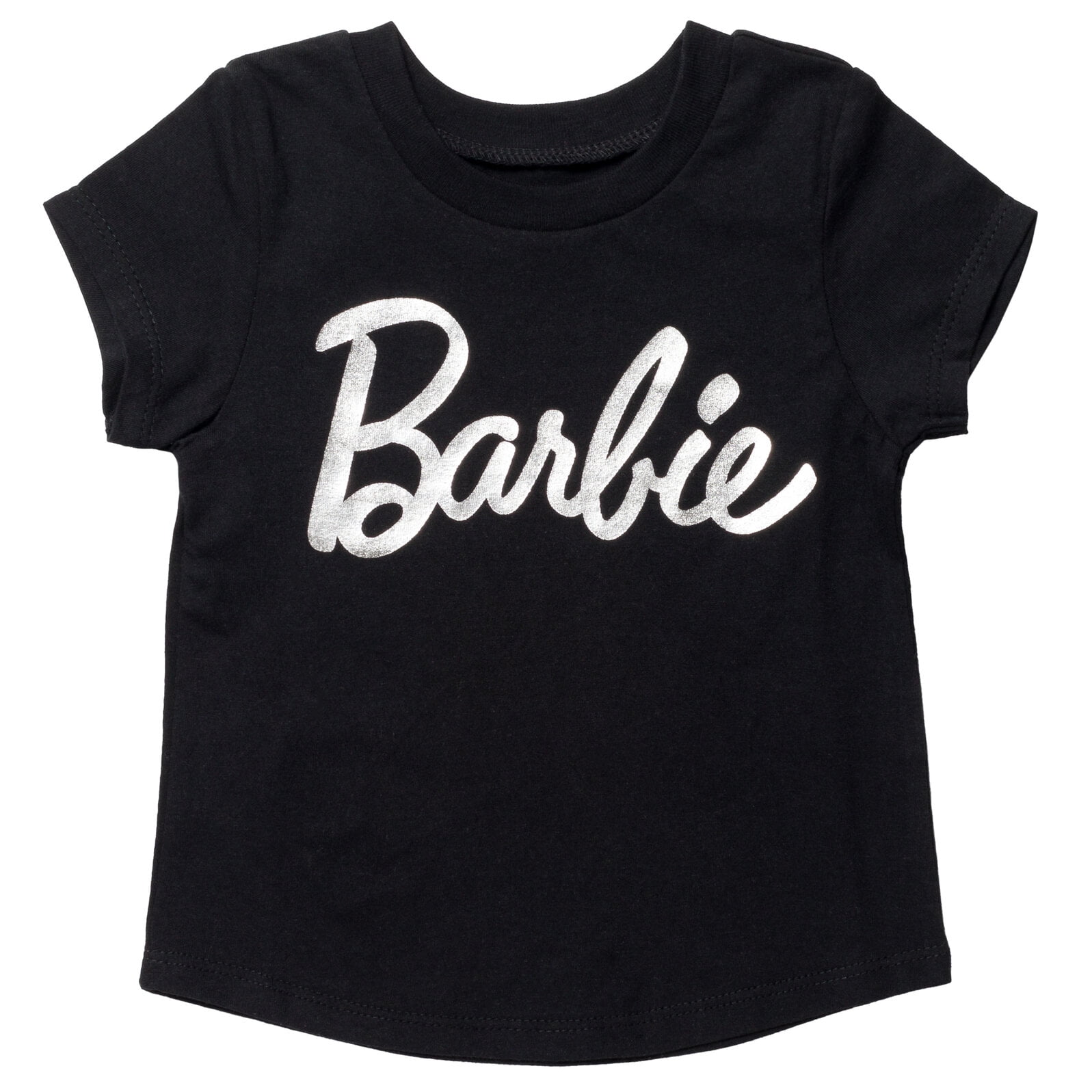 Barbie Toddler Girls Metallic Print Pullover T-Shirt Toddler to Big Kid ...