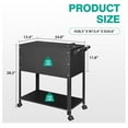 Rolling File Cart with Wheels Hanging Files,Rolling File Cabinet ...