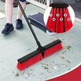 Heavy Duty 24" Push Broom with 63" Long Handle and Stiff Bristles for ...