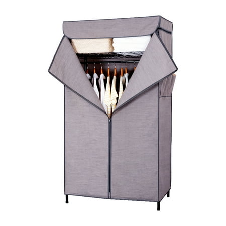 Labymos 3 Tier Carbon Steel Clothing Rack Shelving Garment with Zip ...