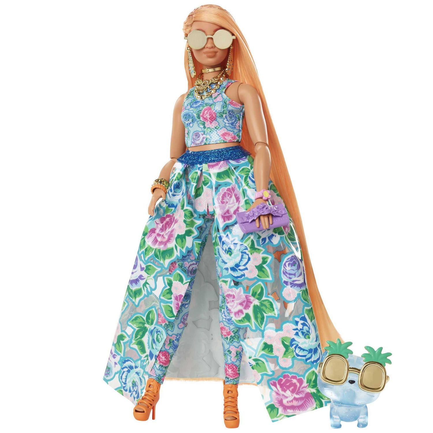 Click here for Barbie Extra Fancy Doll In Floral 2-Piece Gown  Wi... prices