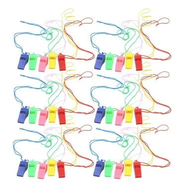 8 PCS Light Up Whistles LED Flashing Blinking Favors Rave Lanyard ...