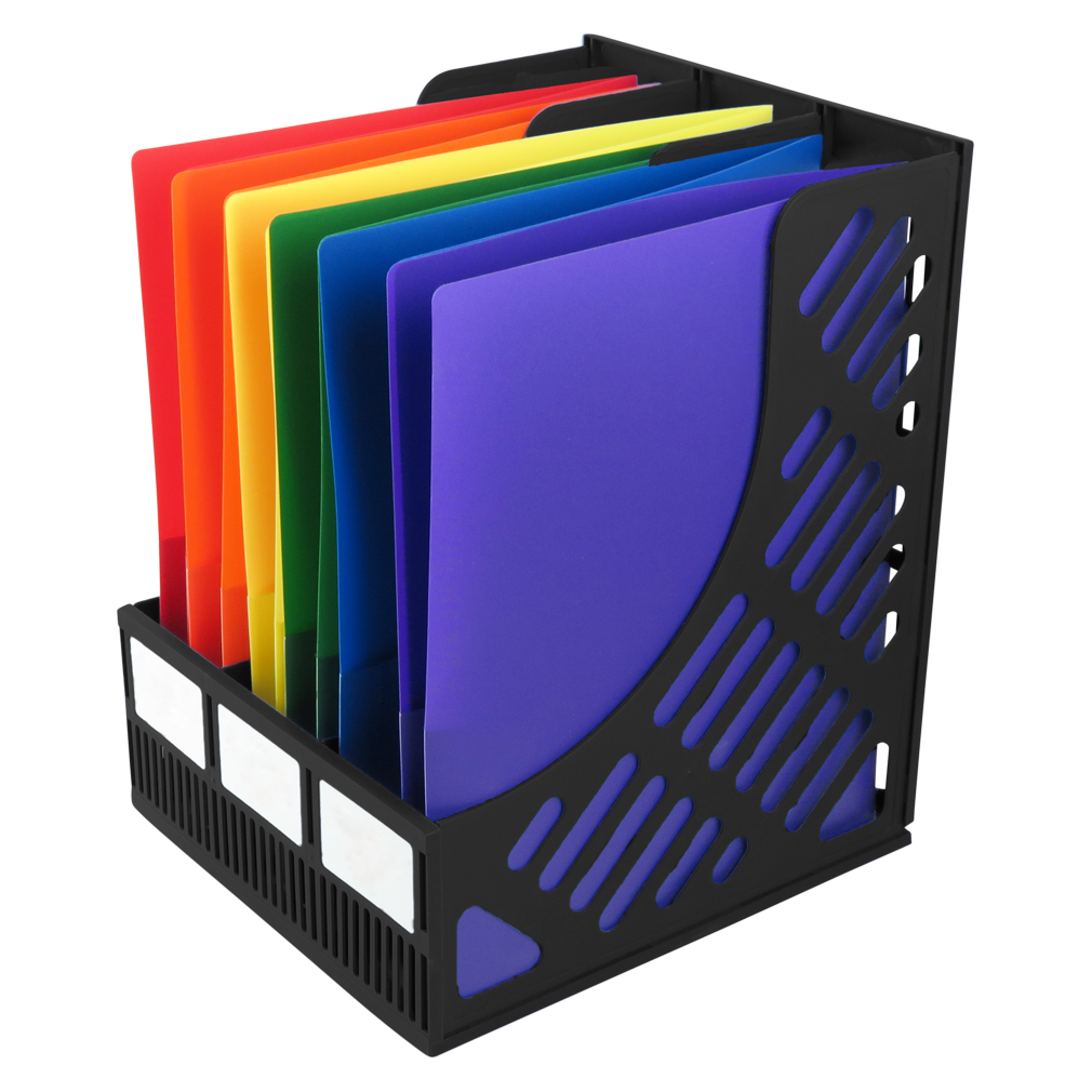 Evelots 3 Compartment File Magazine Holder Desktop Organizer Sturdy Evelots 3 Compartment File Magazine Holder Desktop Organizer Sturdy
