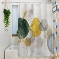 Abstract Ink Shower Curtains for Bathroom, Green Yellow Blue Ink ...