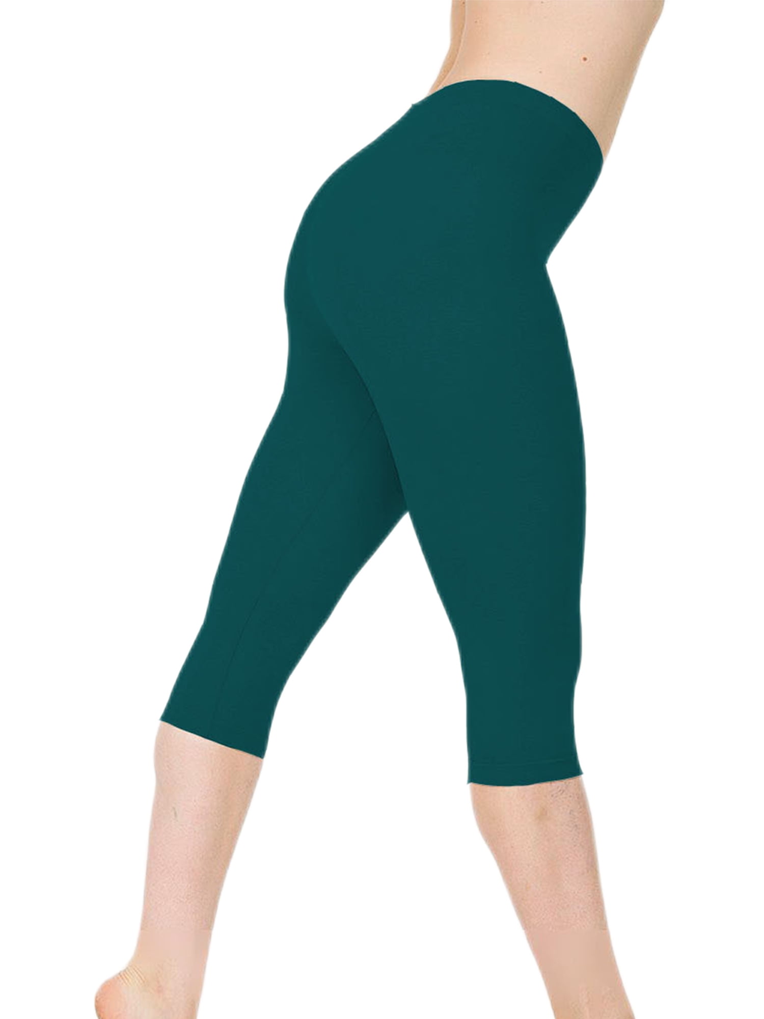 Capreze Womens Solid Color Leggings Casual Stretch Skinny Pants Elastic ...
