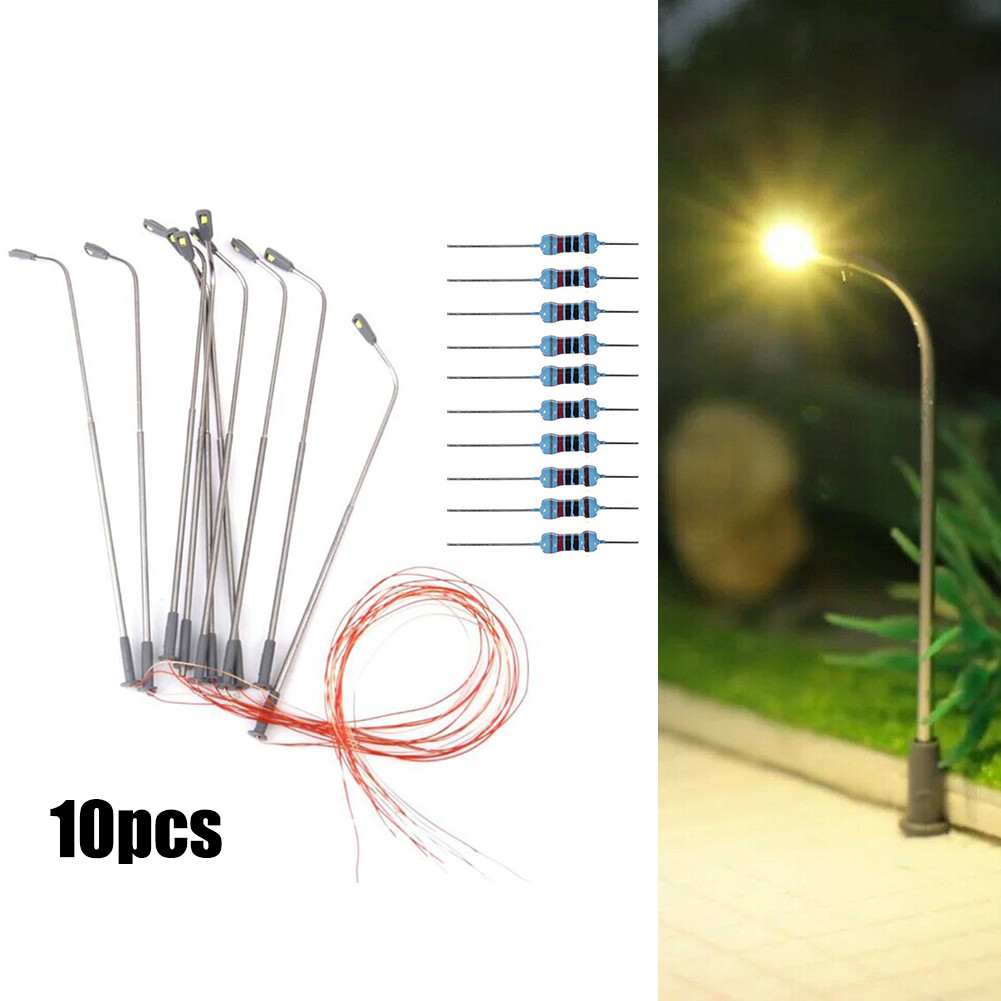 10Pcs OO Scale or HO Scale Lantern Modern Street Lighting Street Light ...