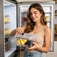 3.8L Portable Airtight Food Storage Containers with Handle, Double ...