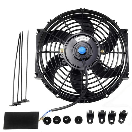 Universal Fit High Performance 12V Slim Electric Cooling Radiator Fan ...