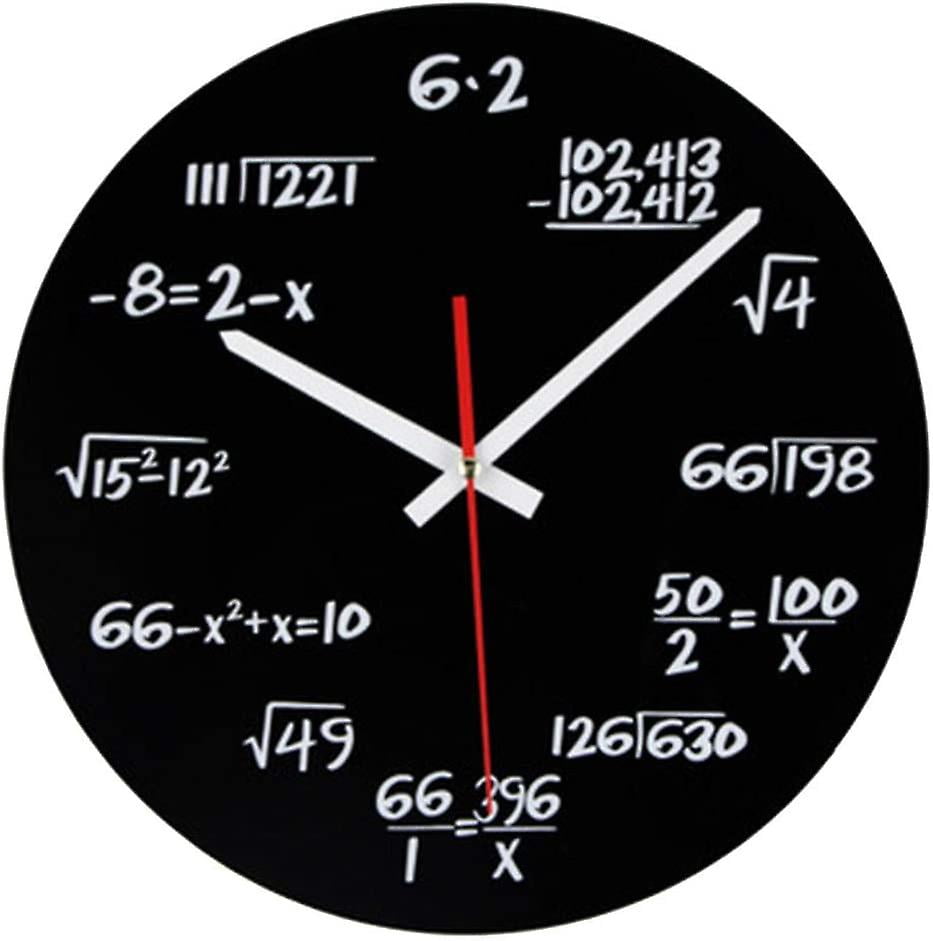 Reloj matemático, Reloj de pared novedoso Reloj de pared único Reloj de ...