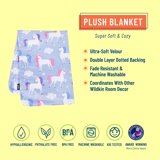 Wildkin Unicorn Baby, Toddler Plush Blanket in Purple for Girls, Made ...