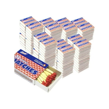 [12 Pack] Wooden Strike on Box Matches - 240 Count Per Box - Kitchen ...