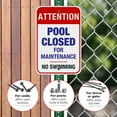 Pool Closed for Maintenance, No Swimming Sign, Pool Sign, - Walmart.com