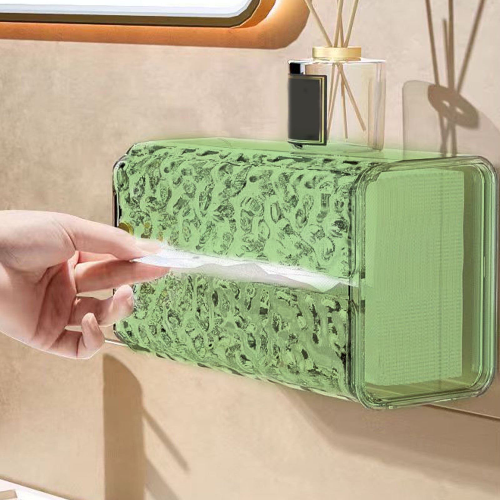 Bathroom Tissue Box Toilet Paper Box Wall-Mounted Punch- Paper Box ...