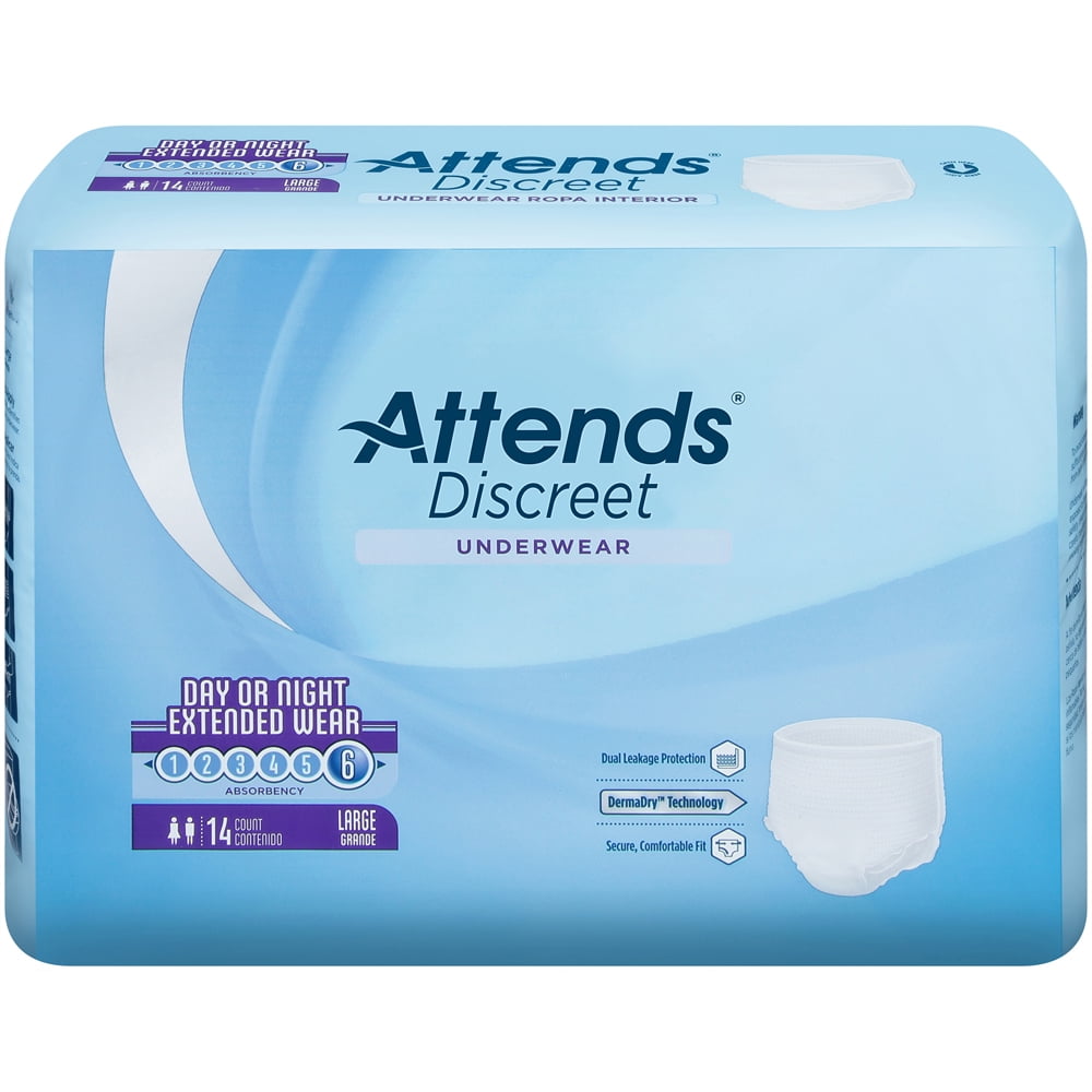 Attends APPNT30 Overnight Protective Underwear-Large-56/Case - Walmart.com