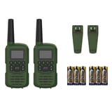 Ozark Trail Two way Walkie Talkie, IPX4, 22 Channel, Green - Walmart.com