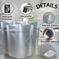 100 Pack Premium Smell Proof Mylar Bags, Resealable Food Storage Bags ...