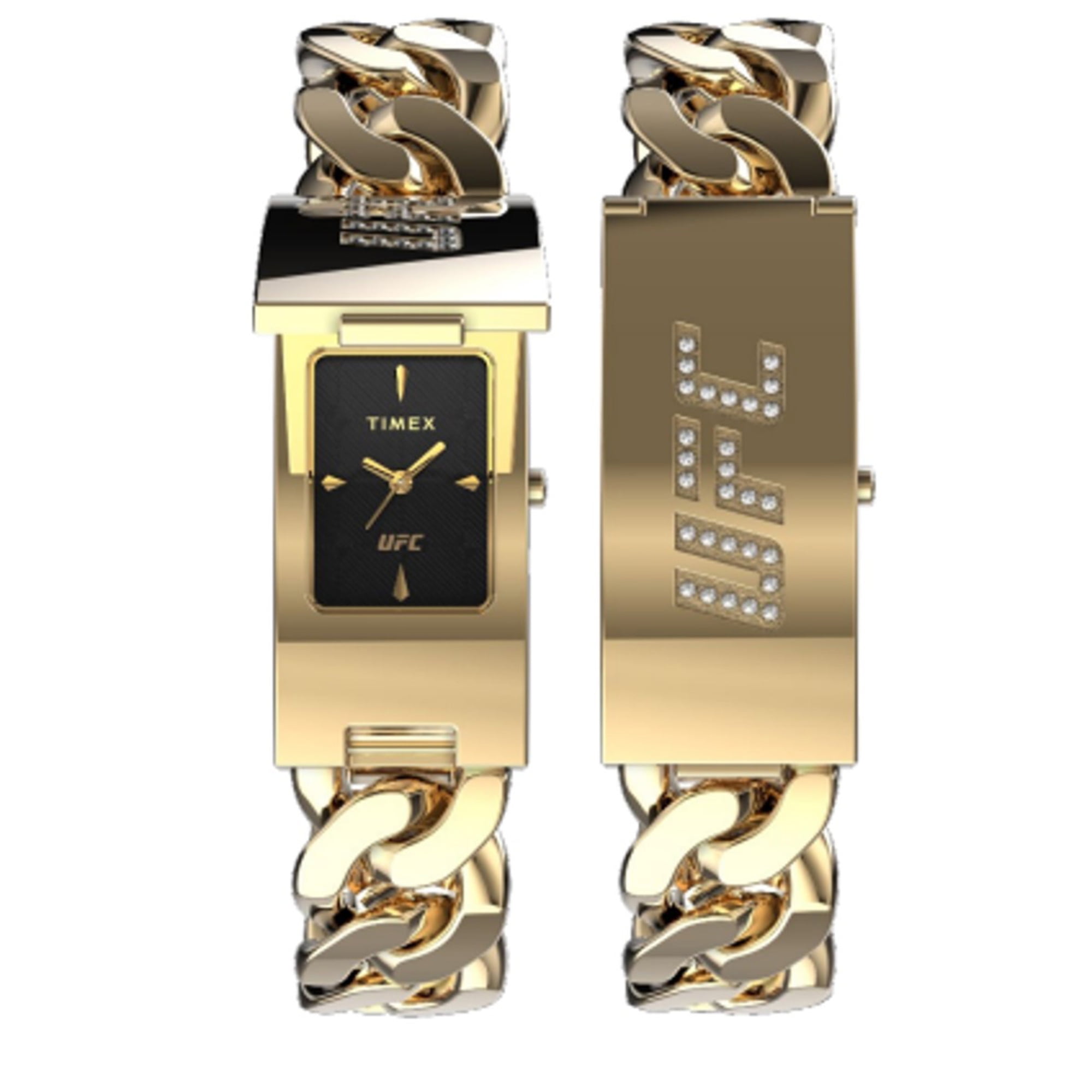 Timex UFC Men's Championship ID 20mm Watch - Gold-Tone Bracelet Black ...
