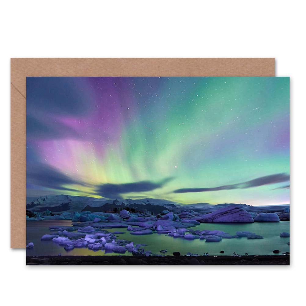 Aurora Borealis Northern Lights Greetings Card Plus Envelope Blank ...