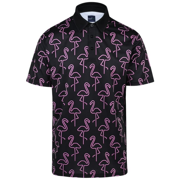 Neon Flamingos Mens Golf Polo Shirt by ReadyGOLF - Walmart.com