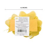 Offray Yellow 4 1/2" Handmade Chiffon Flower With Lace Applique , 1 ...