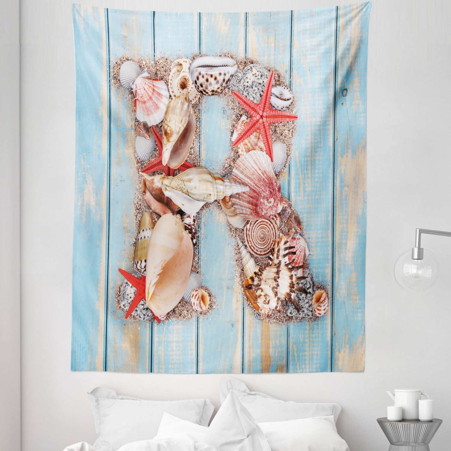 Letter R Tapestry, Tropical Animals in Alphabet Art Ocean Letter R ...