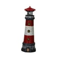 Gazechimp Garden Solar Lighthouse Statue Lamp Outdoor Decoration for Stairs Pool Decor Red Top ...