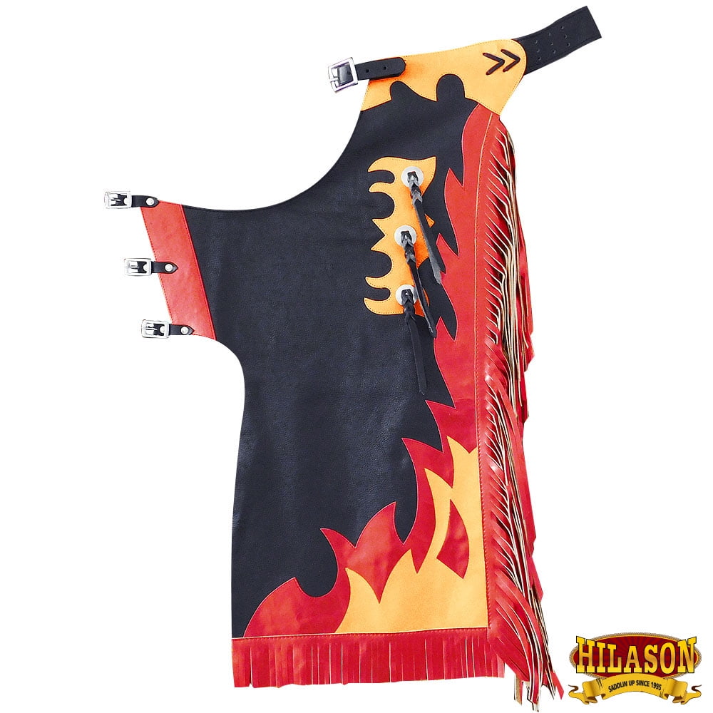 Western Youth Child Rodeo Bronc Bull Riding Show Genuine Leather Chaps ...