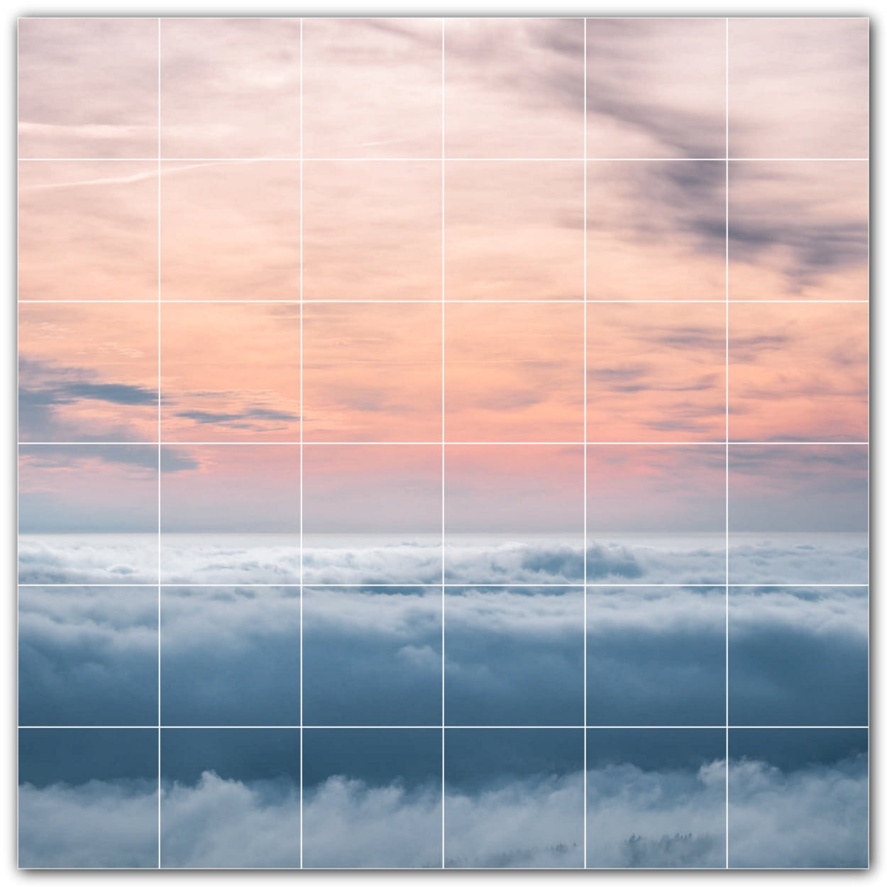 Picture-Tiles.com: Clouds Ceramic Tile Wall Mural WAL500382-66M. 36"W x ...
