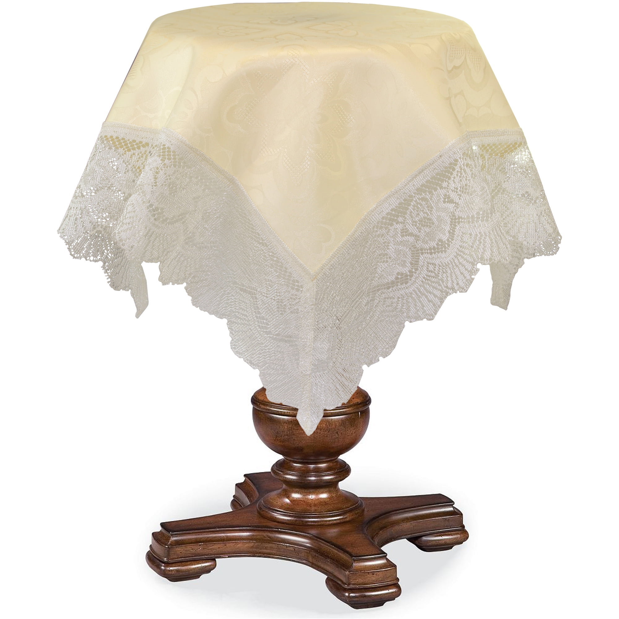 Luxurious Champion Lace 36" Square Table Toppers - Walmart.com