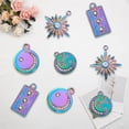 8Pcs 4 Styles Moon & Planet & Star Theme 304 Stainless Steel Pendants ...