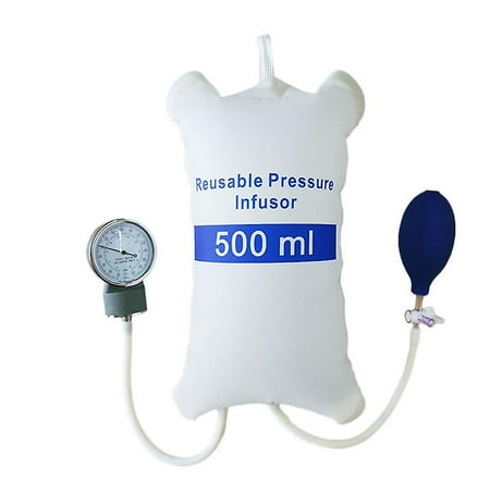 Medical Infusion Pump Pressure Bag 500ml With Gauge And Hand Pump Ball ...