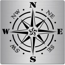 6.3 Inch Metal Compass Rose Stencil Stainless Steel Painting Reusable ...