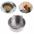 Bird Parrot Feeding Bowls Stainless Steel Water& Feeder Cups for ...