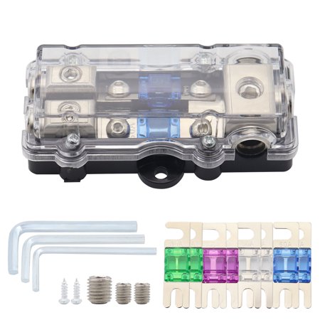 Car 2-way Fuse Holder Replacement Vehicles Audio Amplifier System Multi ...
