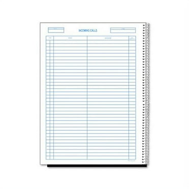 Rediform, RED50111, Incoming/Outgoing Call Register Book, 1 Each, White ...