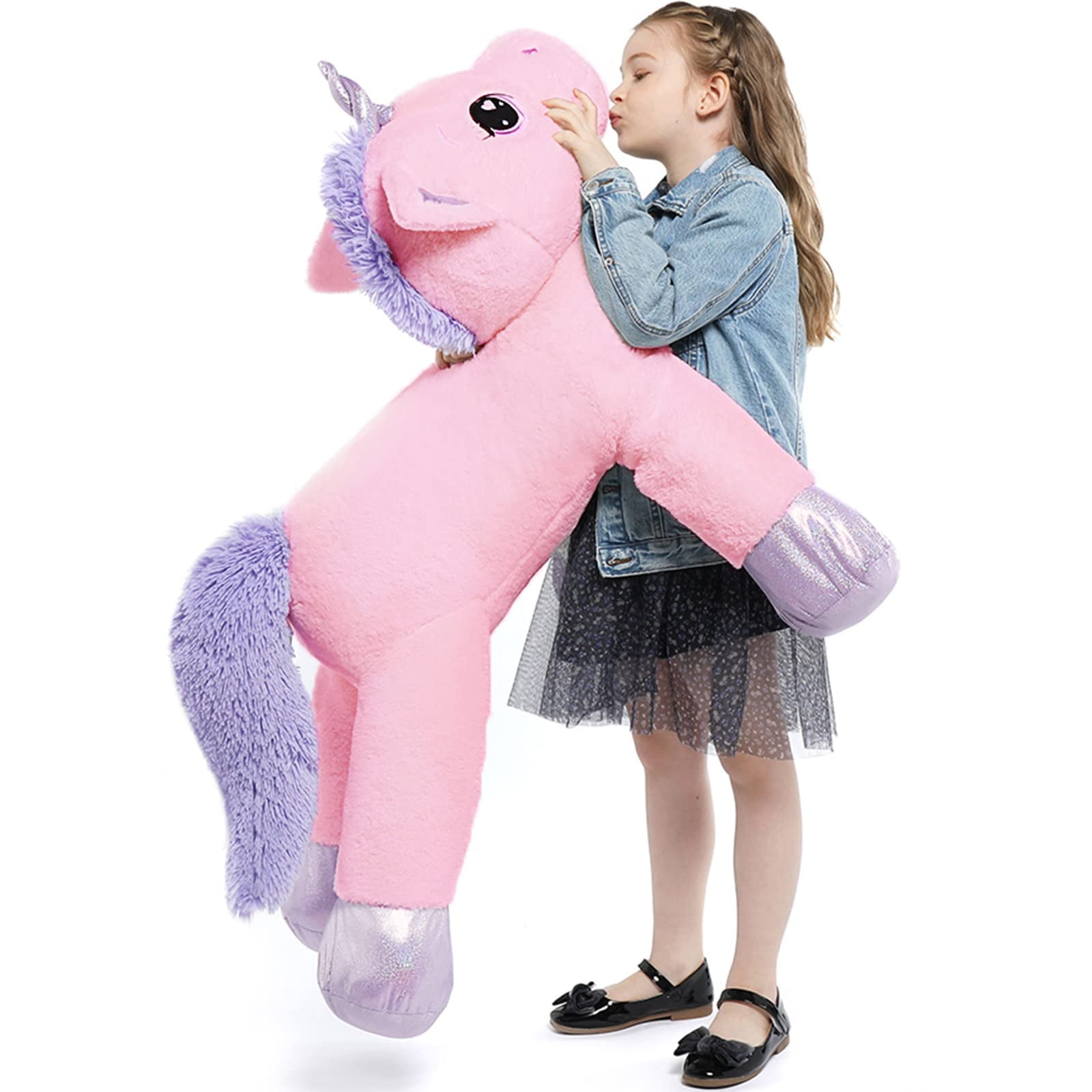 MaoGoLan 43" Big Unicorn Stuffed Animal Plush Giant Soft Unicorn Pillow ...
