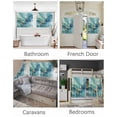 Abstracts Turquoise Marble Stripe Short Blackout Curtains 24 Inch Long ...