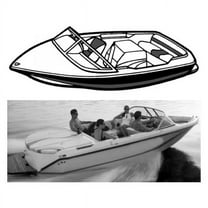 Carver CRV74101S-11 20 ft. Tournament Style SKI I-O Boat Cover - Mist ...