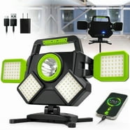 Might-D-Light 10-Watt 400-Lumen Dark Gray Rechargeable Folding LED Work ...