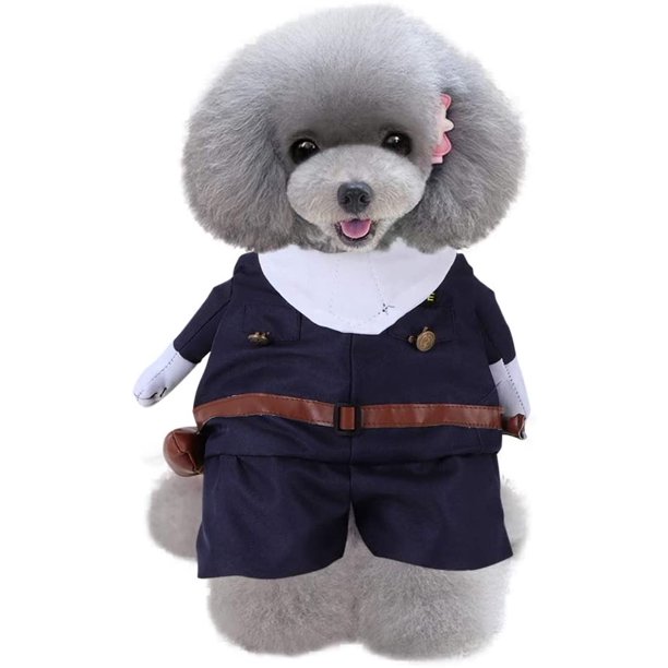IGUOHAO Dog Halloween Costumes, Funny Doctor Police Upright Pet Clothes ...