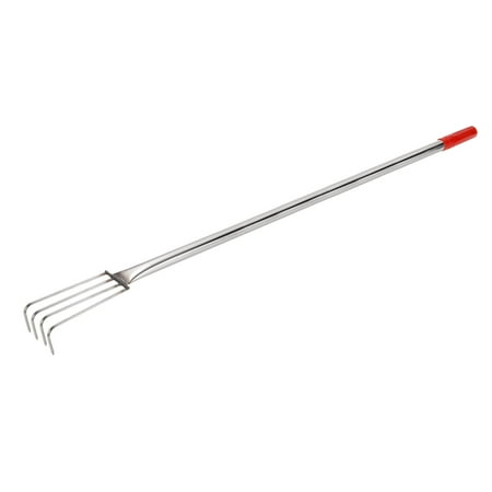 Uxcell 4 Teeth Claw Rake, 41.73-inch Stainless Steel Hand Rake with ...